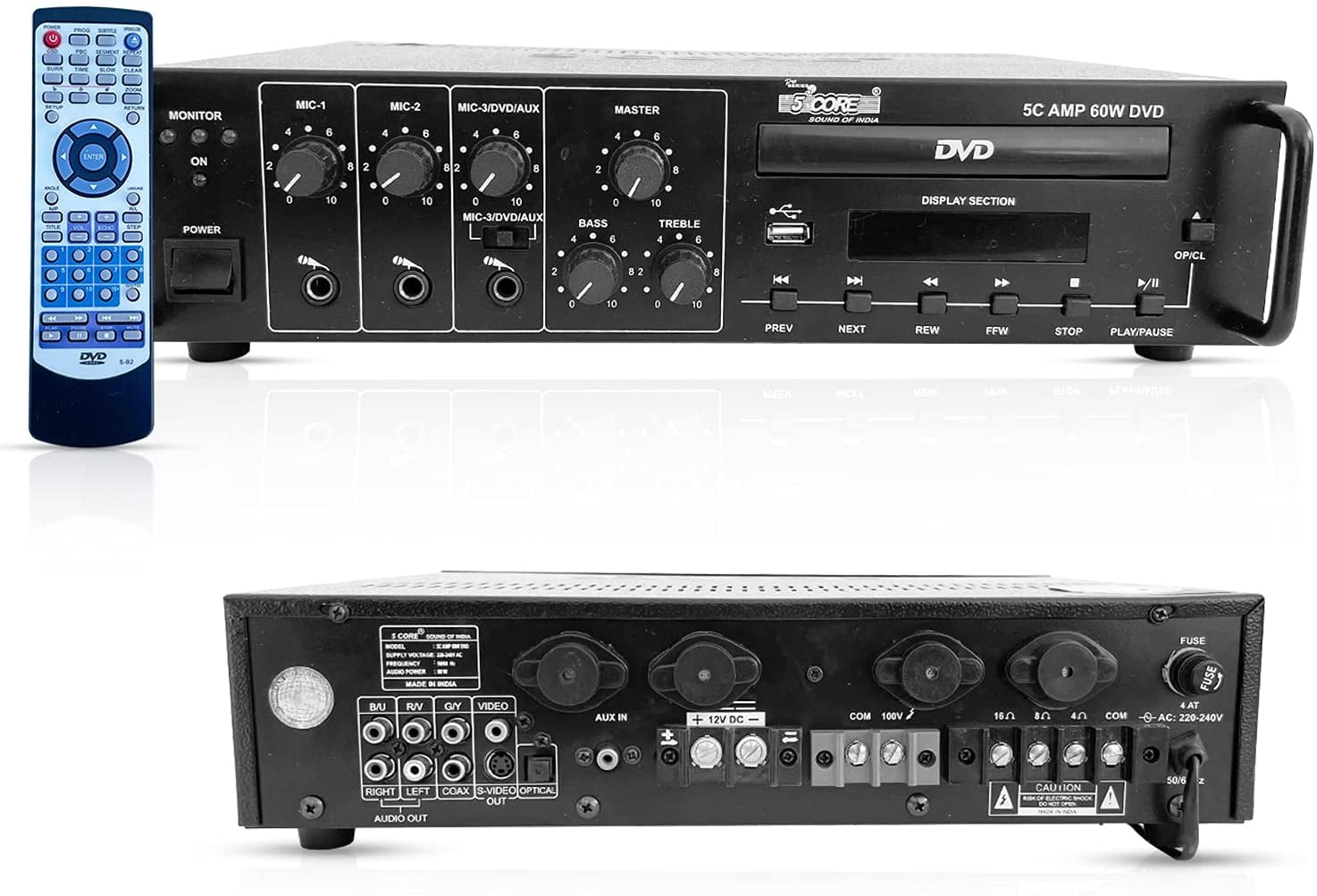 5 Core Professional Paging Amplifier 600W High Powered AMP, 12V, 3 ...