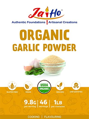 Certified USDA Organic Garlic Powder - 1 LB - Gluten Free, Vegan, Non ...