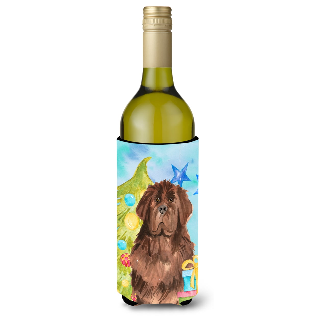 Carolines Treasures CK1869LITERK Christmas Tree Newfoundland Wine ...