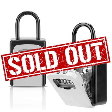 Iron Lock Waterproof Key Box - 4-Digit Combo, Removable Shackle ...