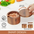9-ounce Salt Cellar with Spoon and Swivel Lid, Acacia Wood Salt & Spice ...