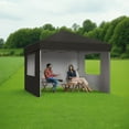 WildBreak 10 x10 Feet Pop Up Canopy with 4 Sidewalls, One Button Push ...