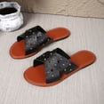 Bnwani Slides Women,Womens Slides,Flat Heel,Open Toe,Wide,Casual,Black ...