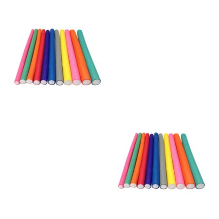 Ustyle 10x Hair Foam Curler Roller Set Easy Use Flexible Rods DIY 8mm ...