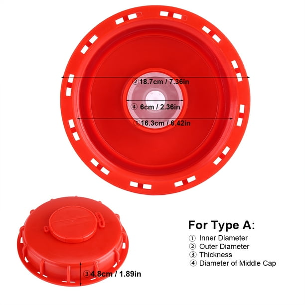HERCHR IBC Tote Cap, Water Liquid Storage IBC Tank Fitting Plastic ...