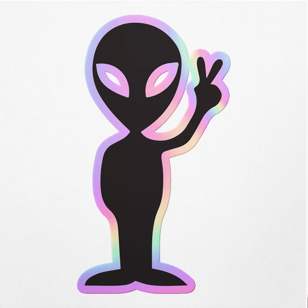 Vinyl Stickers Decals Of Alien Illustration - Apply On Any Smooth ...