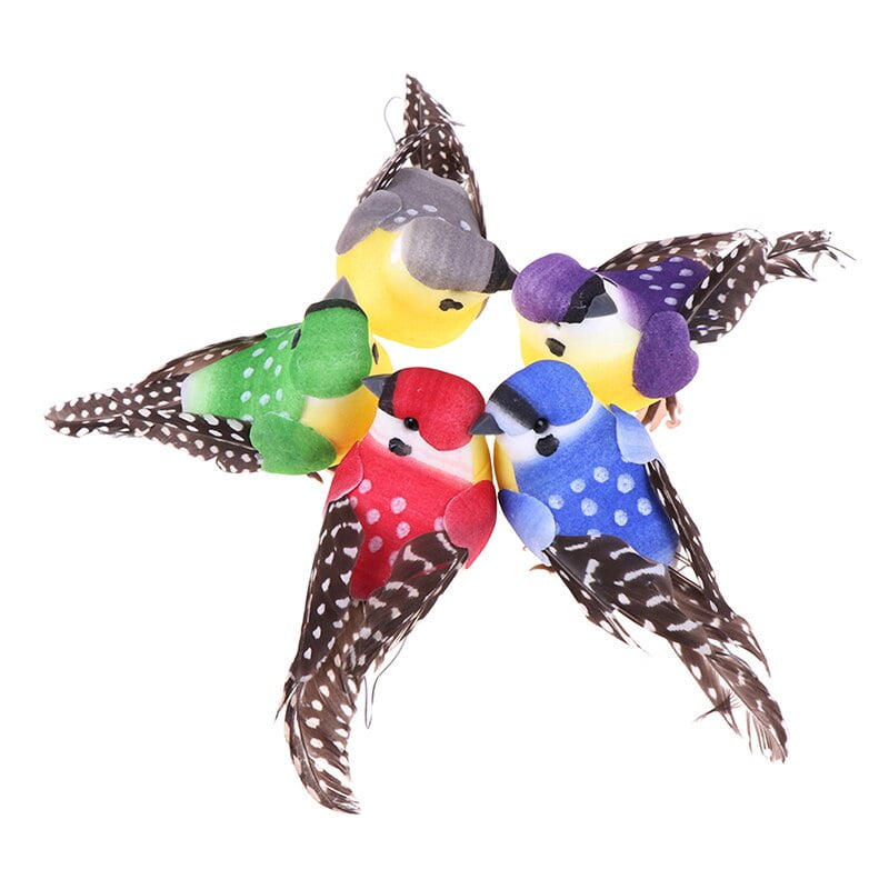 Fuwaxung 1PCS/2PCS Artificial Birds Fake Foam Animal Simulation Feather ...