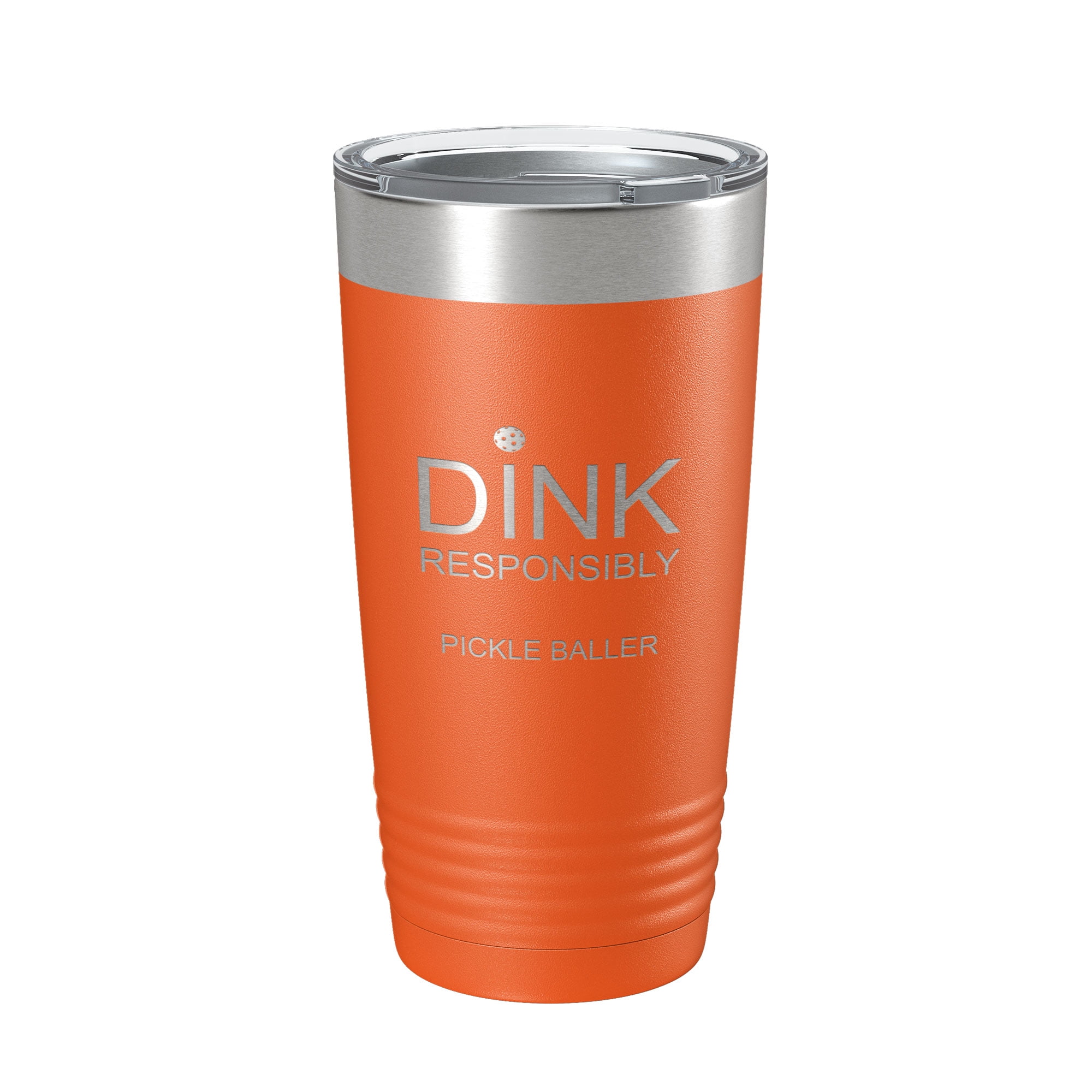 Pickleball Tumbler Dink Responsibly Travel Mug Gift Insulated Laser ...