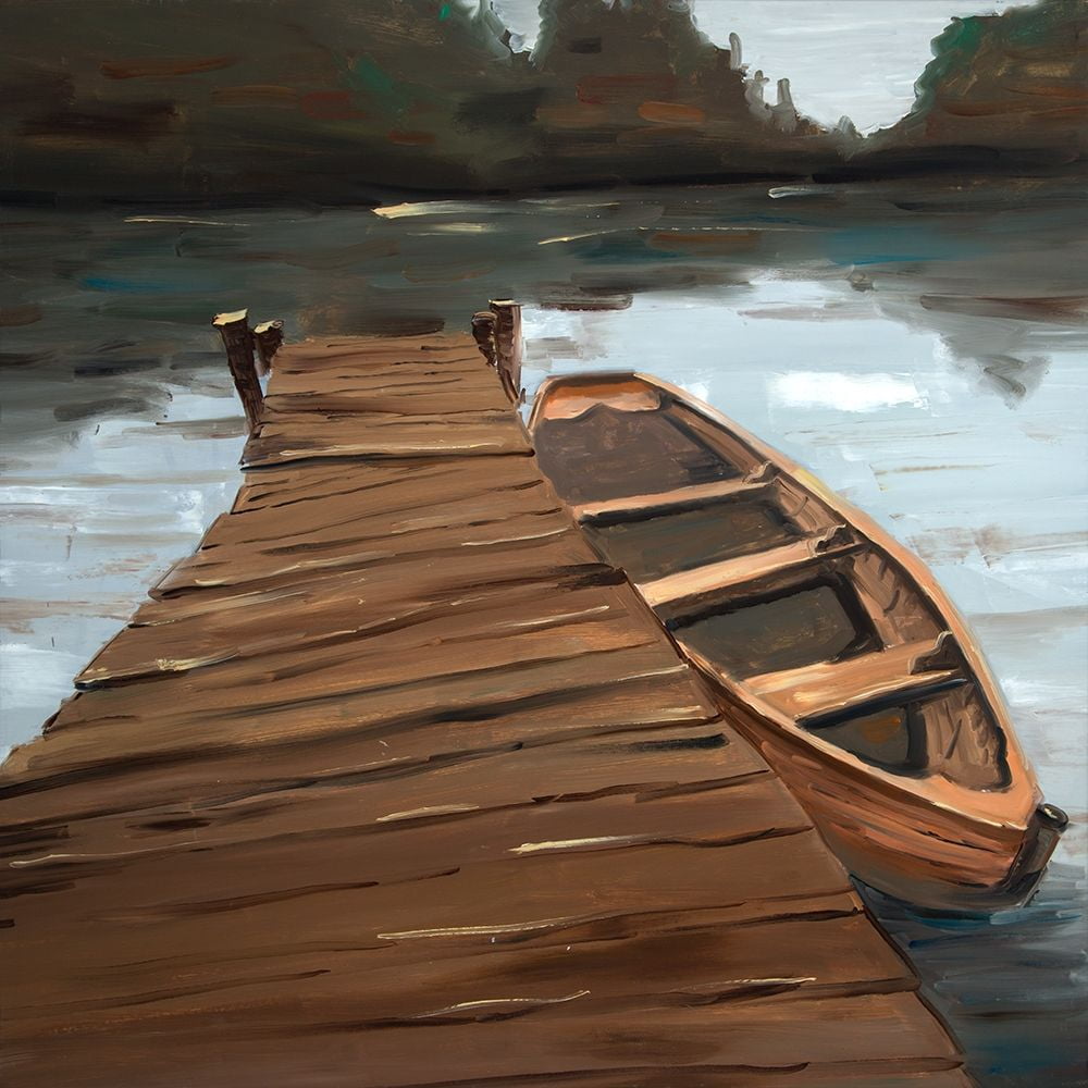 LAKE DOCK AND BOAT Poster Print By Atelier B Art Studio Walmart lake-dock-and-boat-poster-print-by-atelier-b-art-studio-walmart