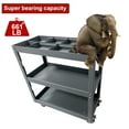 3-Tier Rolling Utility Cart,Heavy Duty Service Cart Holds 330 lbs ...