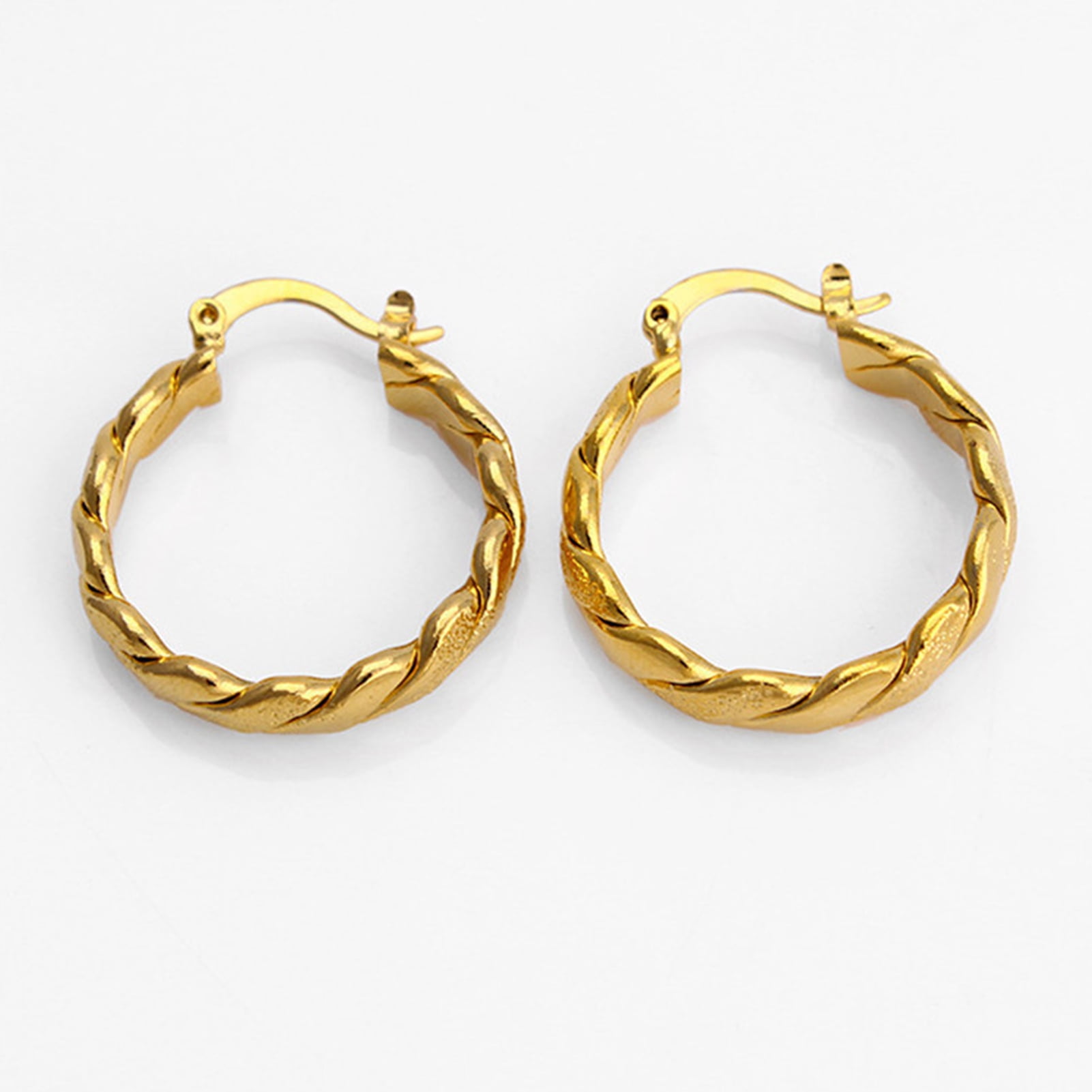 Click here for Meidiya Twisted Gold Hoop Earrings For Women 14k G... prices