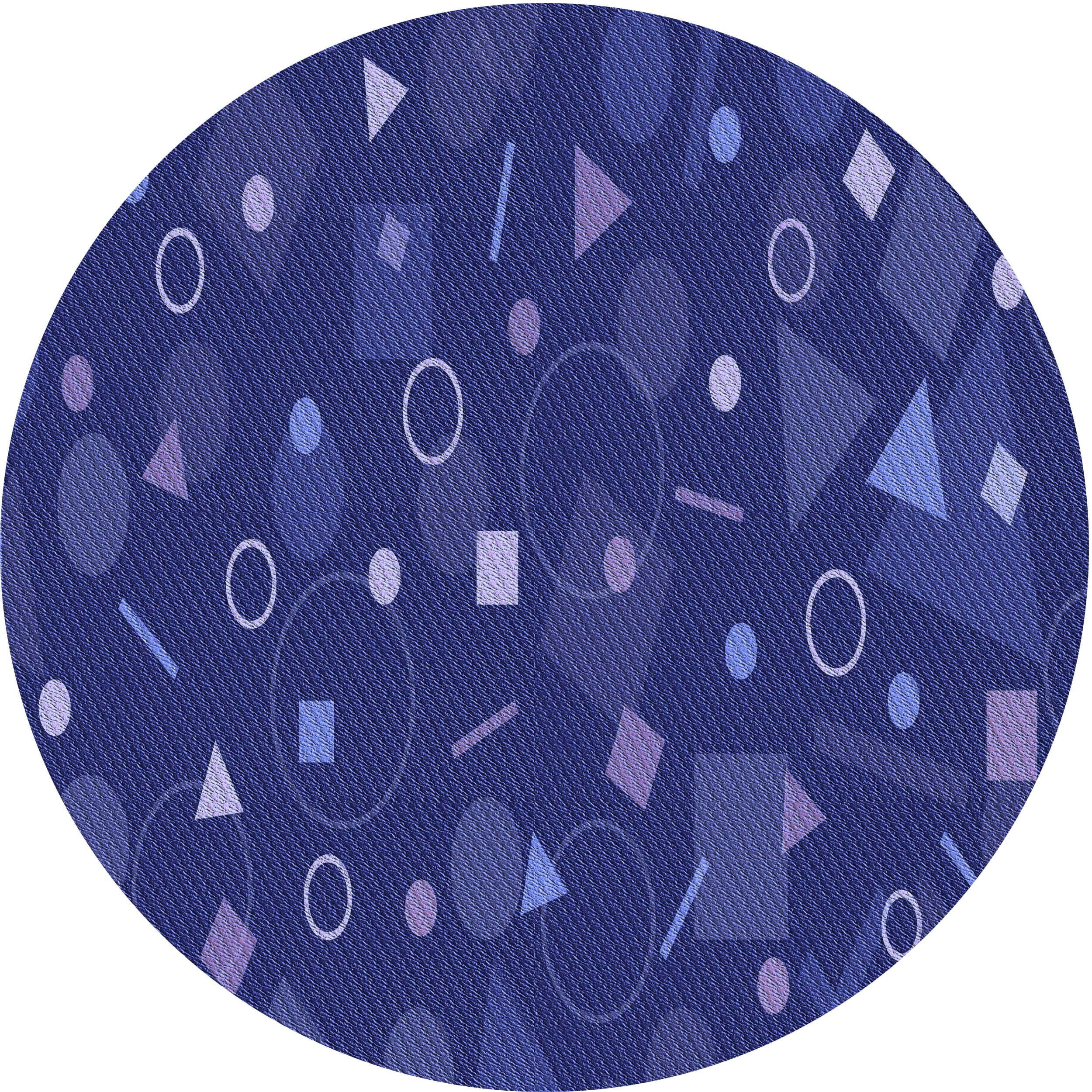 Ahgly Company Indoor Square Patterned Denim Dark Blue Area Rugs, 3 ...