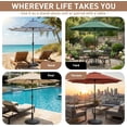33 lb Round Heavy Duty Prefilled Patio Outdoor Market Umbrella Base ...