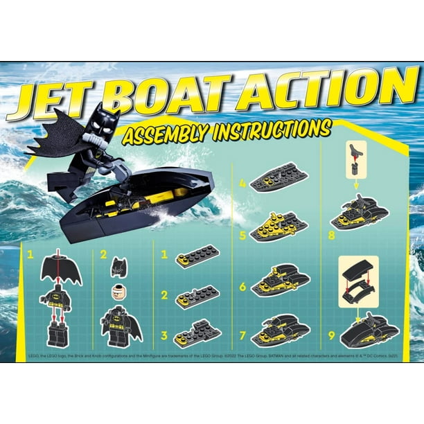 LEGO DC Superheroes: Batman Minifigure with Jet Ski and Bat-a-Rang ...