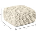 REDEARTH · Cube Low Pouf Foot Stool Ottoman - Hand Knitted Poof - Cord ...