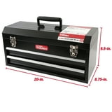Free Shipping! Hyper Tough 20-inch Steel Tool Box with 2 Drawers, Flip ...