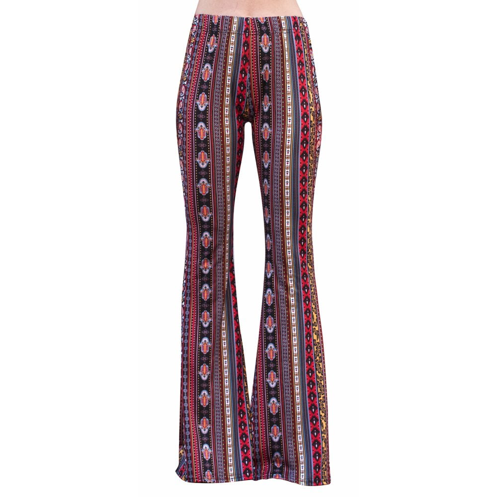 Daisy Del Sol High Waist Gypsy Comfy Yoga Ethnic Tribal Stretch Palazzo