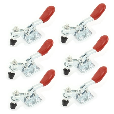 6Pcs GH-201 Quick Holding Red Horizontal Handle Toggle Clamp 27Kg 60 ...