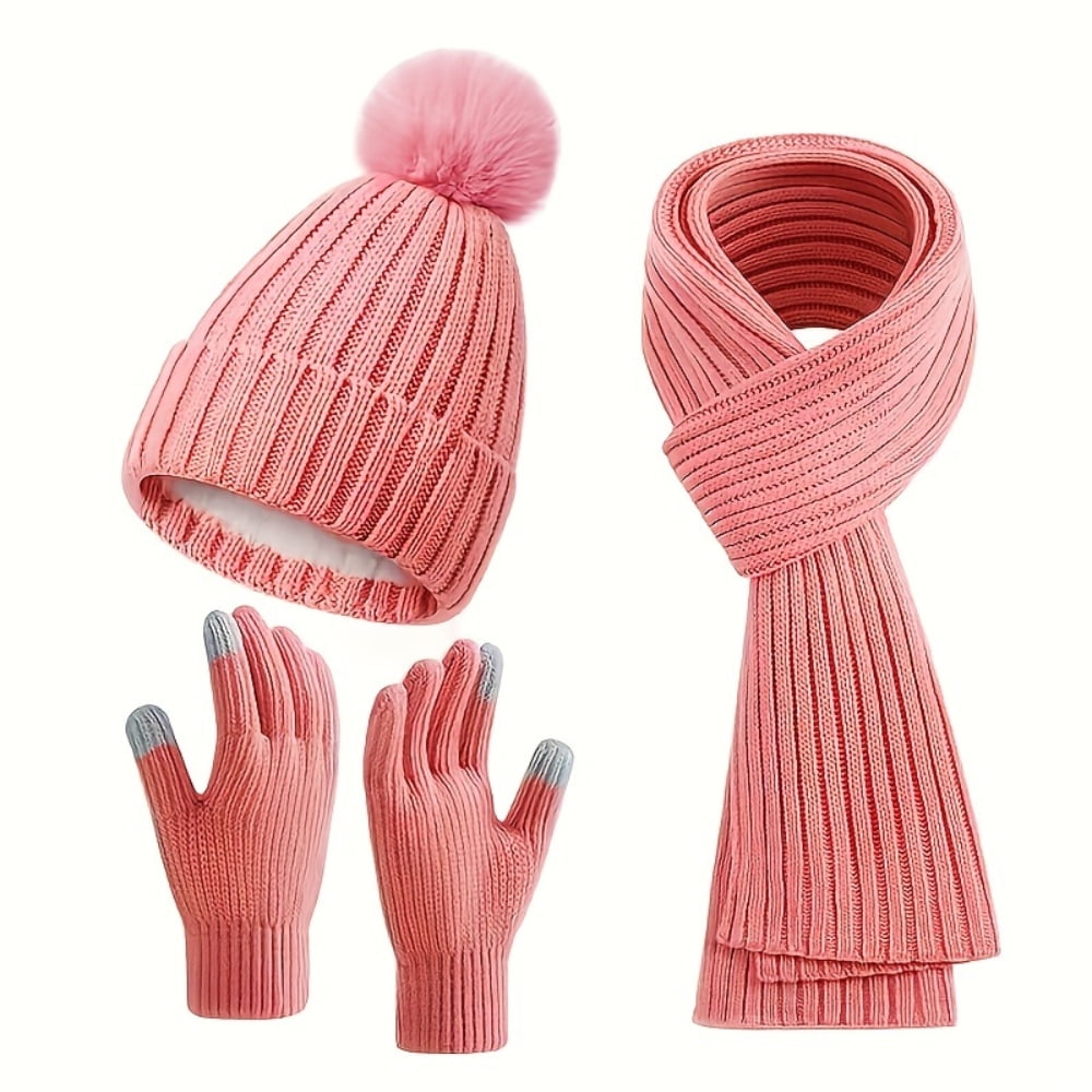 Click here for Lngoor Acrylic Knit Winter Set - Scarf Beanie And... prices