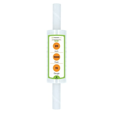 [4 Roll] 18 Inch x 1000 Feet Plastic Shrink Wrap - Clear Heavy Duty ...