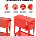 Neatifyes Rolling Ice Chest, Portable Patio Party Bar Drink Cooler Cart ...