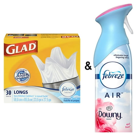 Glad Kitchen Catchers White Garbage Bags with Freshness, Easy-Tie Flaps ...