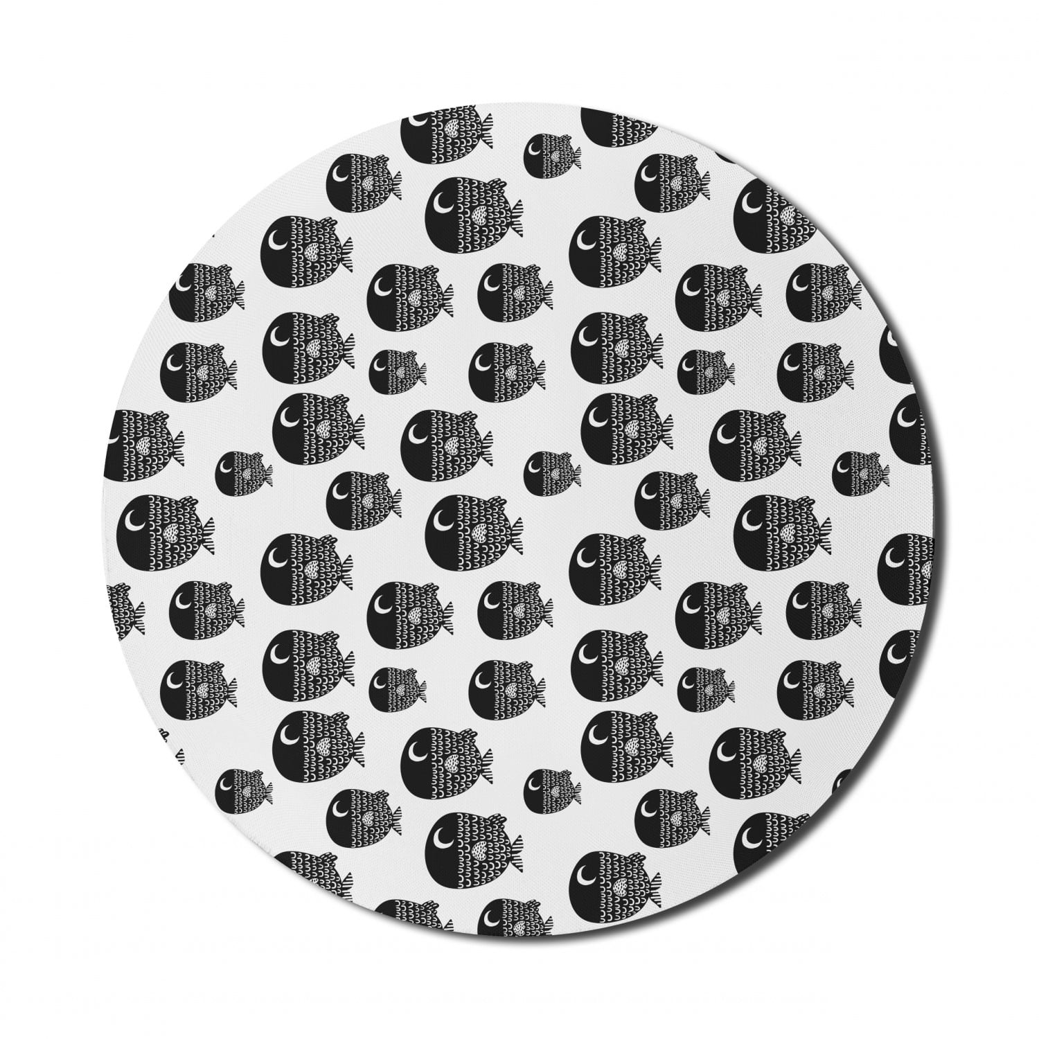 Fish Mouse Pad for Computers, Ornamental Fishes Marine Scandinavian ...