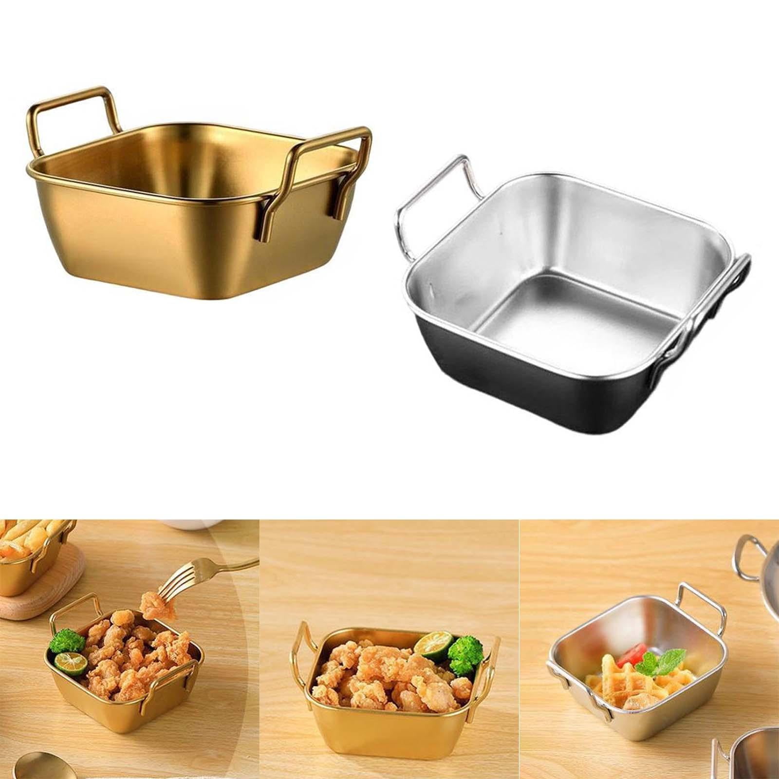 Fries Plate,Stainless Steel Fries Plate Food Plate Tray,Multipurpose ...