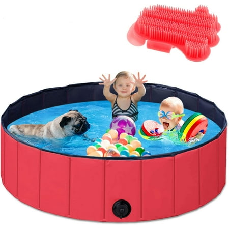Dog Swimming Pool PVC Foldable Paddling Pool Portable Pool Shower Tub ...