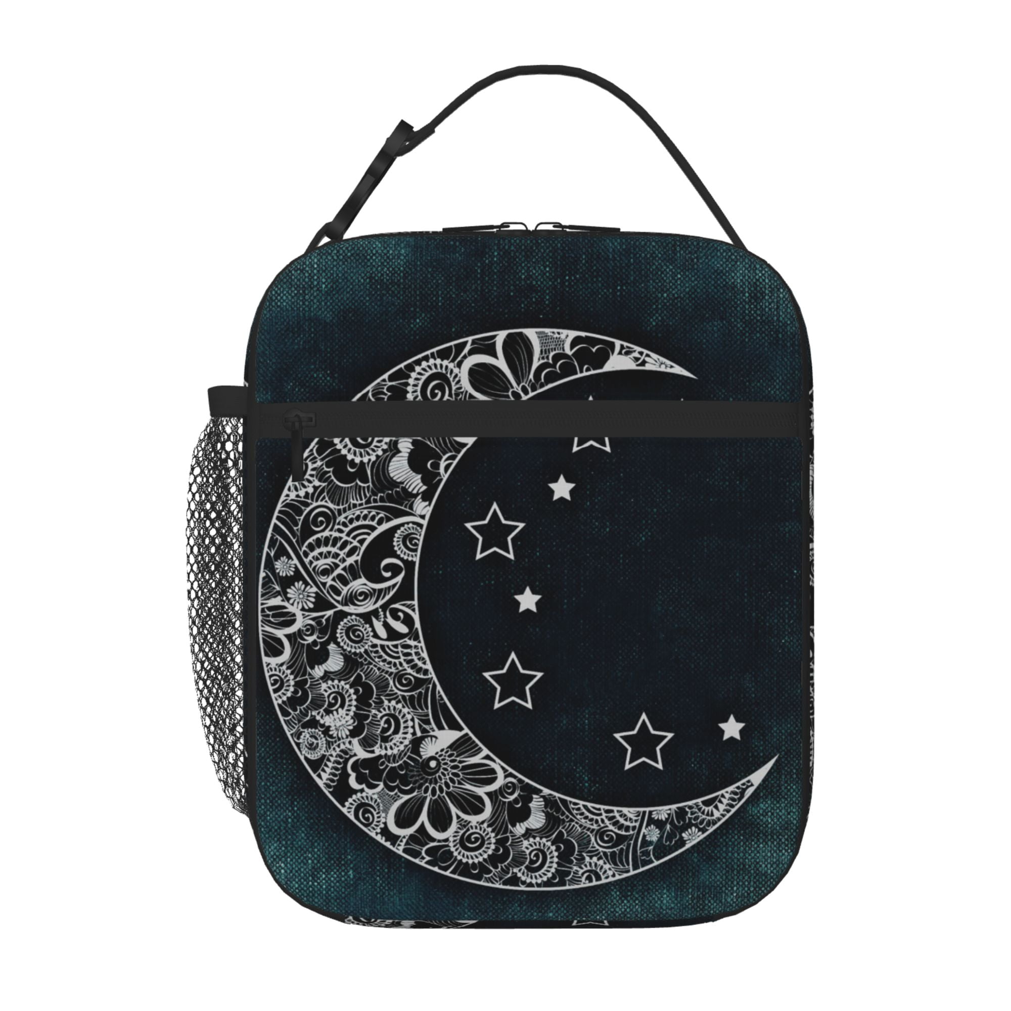 TEQUAN Portable Lunch Bag, Blue Fantasy Moon Stars Pattern Reusable ...