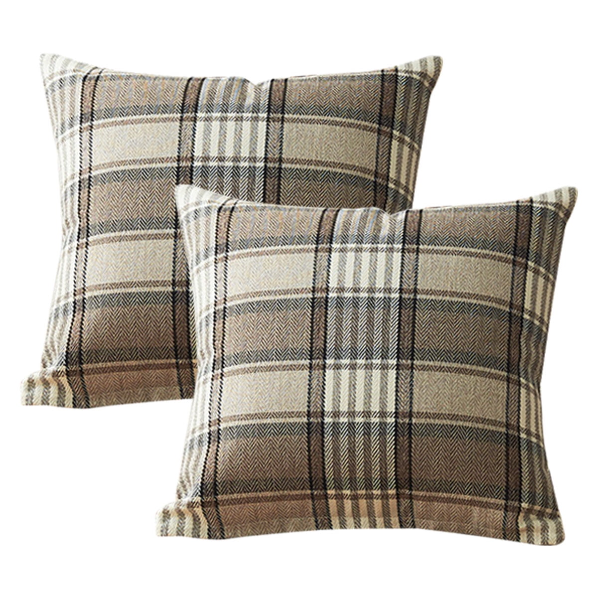 Click here for Kzoprtuiv 2 Plaid Throw Pillowcase Outdoor Indoor... prices