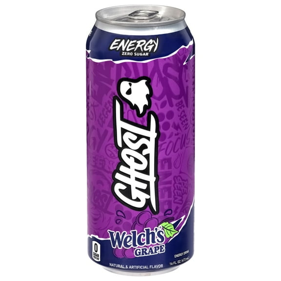 GHOST Energy Drink, Welch's Grape Flavor, 16 oz Can, 12 Pack - Walmart.com