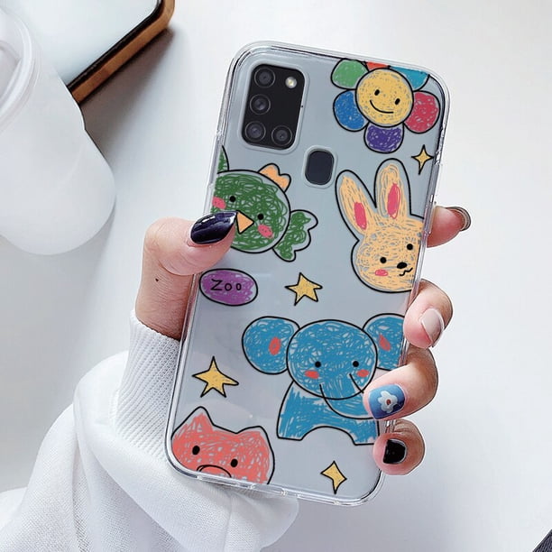 Funda de silicona para teléfono Samsung Galaxy A21S, carcasa trasera de ...