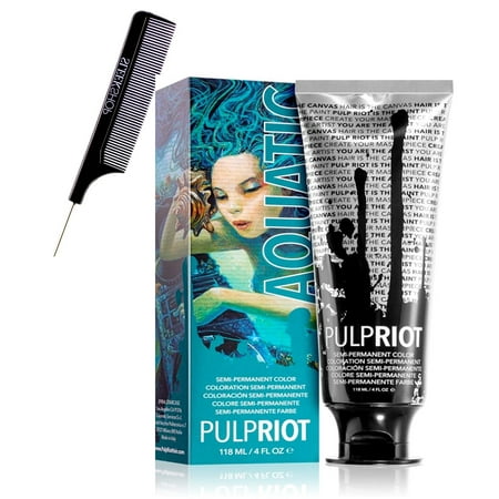 Aquatic - Aqua - 4oz , PulpRiot Pulp Riot SEMI-PERMANENT Direct Dye ...
