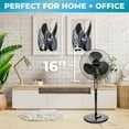 Comfort Zone 18” 3-Speed Oscillating Fan, Adjustable, Remote Control ...