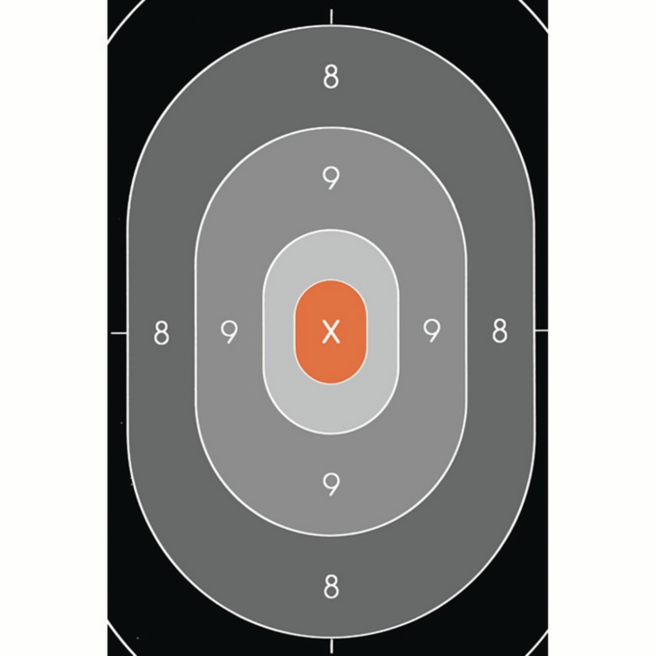 50 Pcs of B-27 Target Repair Center (Black, Gray, and Orange) Size: 12 ...