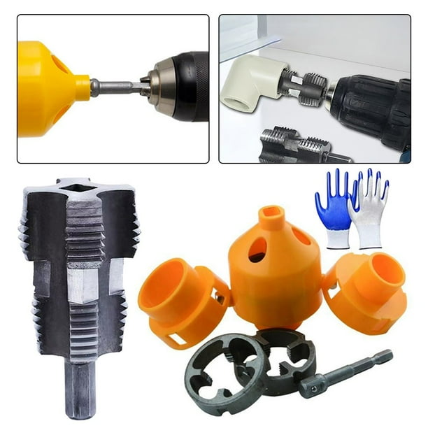 Versatile PVC Pipe Threader Kit: 4-Point & 6-Point Compatible Tool for ...