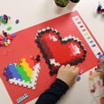 PLUS PLUS - Puzzle by Number - 250 Piece Hearts - Construction Building ...