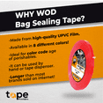 WOD UPVC-24BS Yellow Produce Poly Bag Sealing Tape (Available in ...