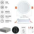 4 inch Smart RGB LED Recessed Lighting, Warm & Cool White, Dimmable ...