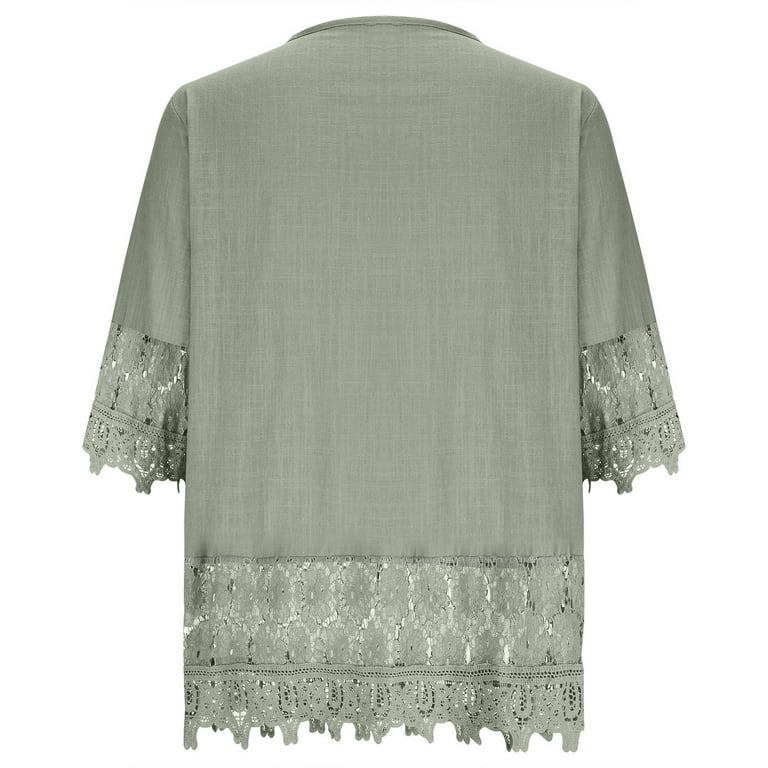 Aoujea Women's Plus Size Tops Short Sleeve Shirts Lace Aoujea Women's Plus Size Tops Short Sleeve Shirts Lace