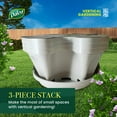 Gardeneer Stackable Garden Planters with Tray, Gray, 11.5"L - Walmart.com