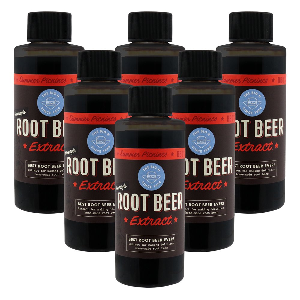 Hires Big H Root Beer Extract, Make Your Own Root Beer 6-Pack - Walmart ...