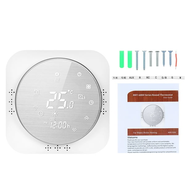 Labymos 95-240V Wi-Fi Smart Thermostat Programmable Thermostat 5+1+1 Six Periods Voice APP ...