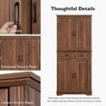 DRNANLIT 71" Tall Kitchen Pantry Cabinet with 3 Pull Out Organizers ...