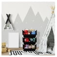 4 Packs Large Stackable Storage Bins, Plastic Stacking Basket, Black ...