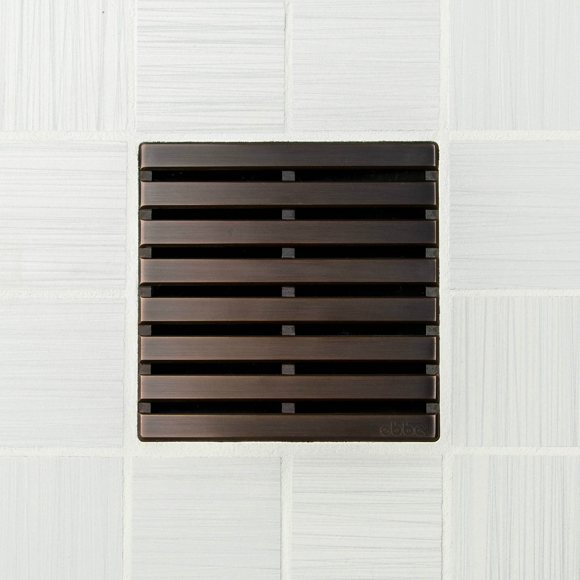 Ebbe Unique Square Shower Drain Grate Parallel - Stainless Steel - Oil ...