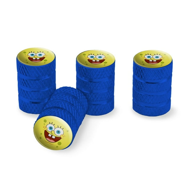 SpongeBob Goofy Smile Face Tire Rim Wheel Aluminum Valve Stem Caps ...