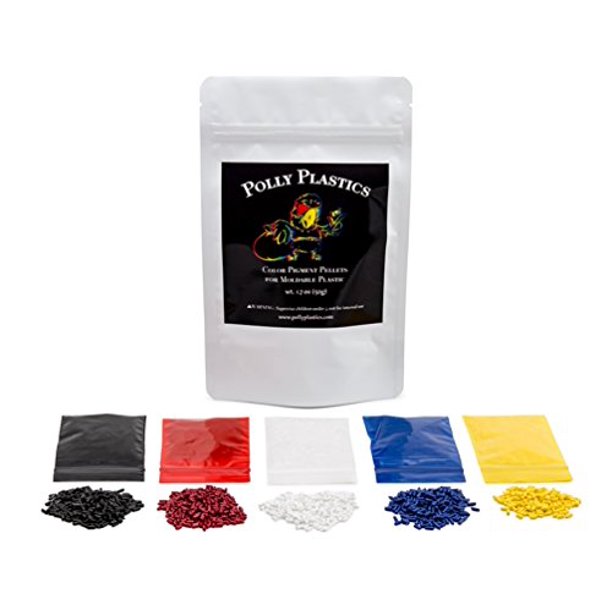 Polly Plastics Color Pellets for Moldable Plastic. Blue, Red, Yellow ...