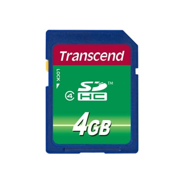 Transcend 4GB Class 4 Secure Digital SDHC Memory Card - Walmart.com